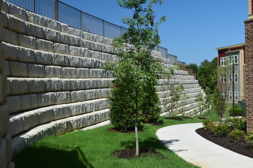 Retaining Wall using Redi-Rock Retaining Wall Blocks by SI Precast at ...